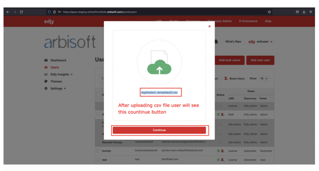 How to Use Bulk Registration Feature in Edly Panel? - Edly